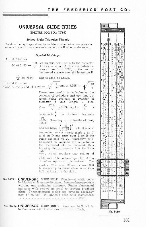 Frederick Post model 1459 [1936-40]